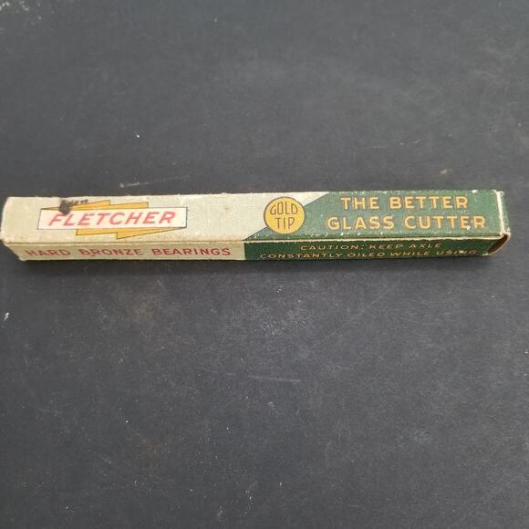 FLETCHER | Art | Antique Fletcher Hard Bronze Bearings Gold Tip Glass ...